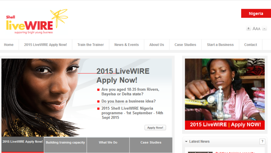 Shell LiveWIRE Nigeria 2015 Entrepreneurship Programme