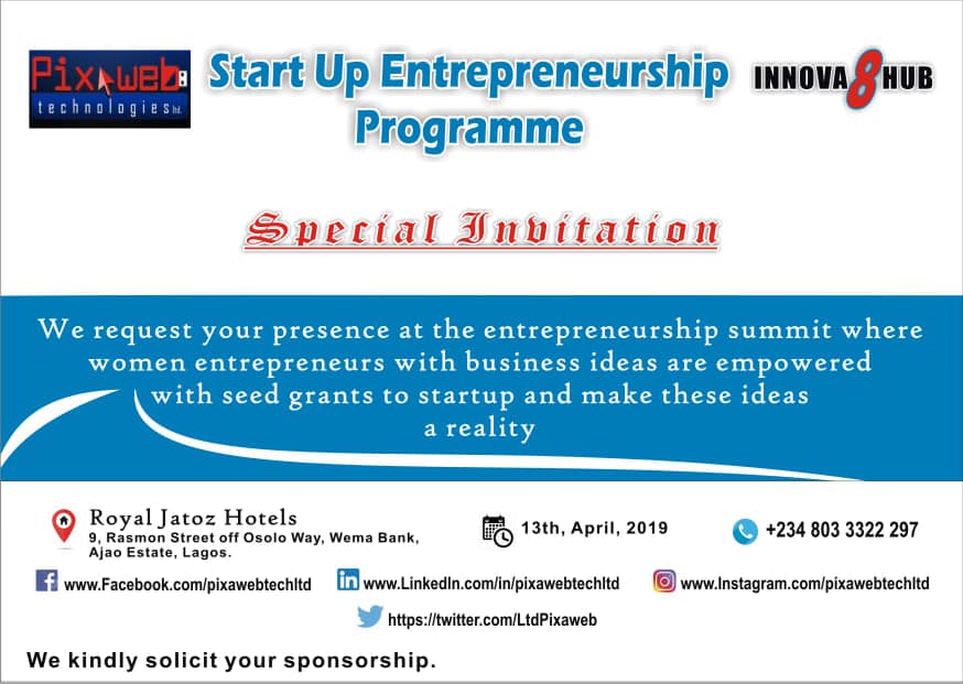 Special Invitation to Start Up Entrepreneurship Programme