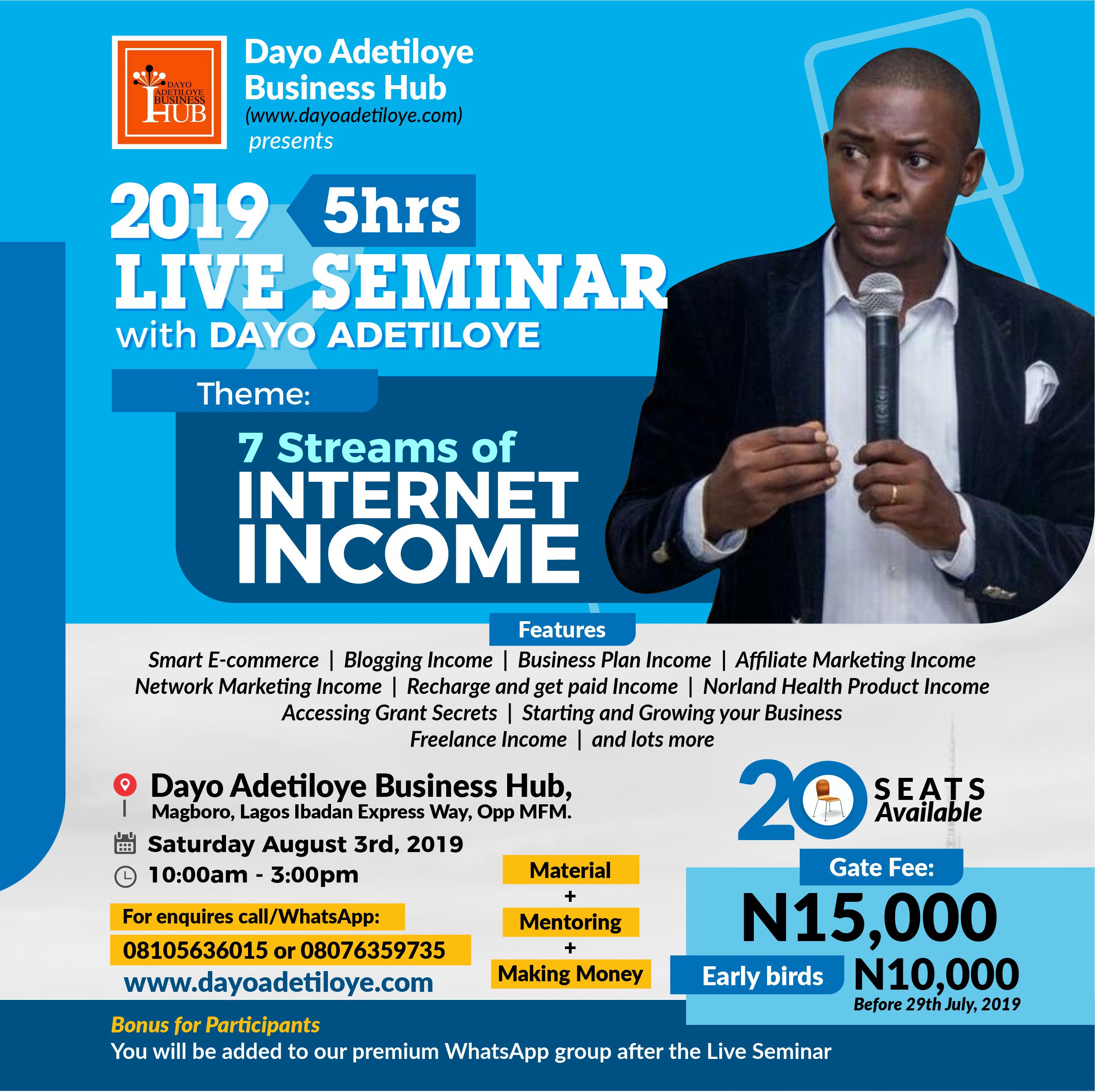 Last Reminder: 14 Other Benefits you will get at my Live Seminar coming ...