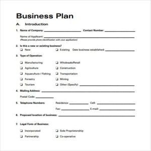 Free Business Plan Sample and Template - Youth Entrepreneurship